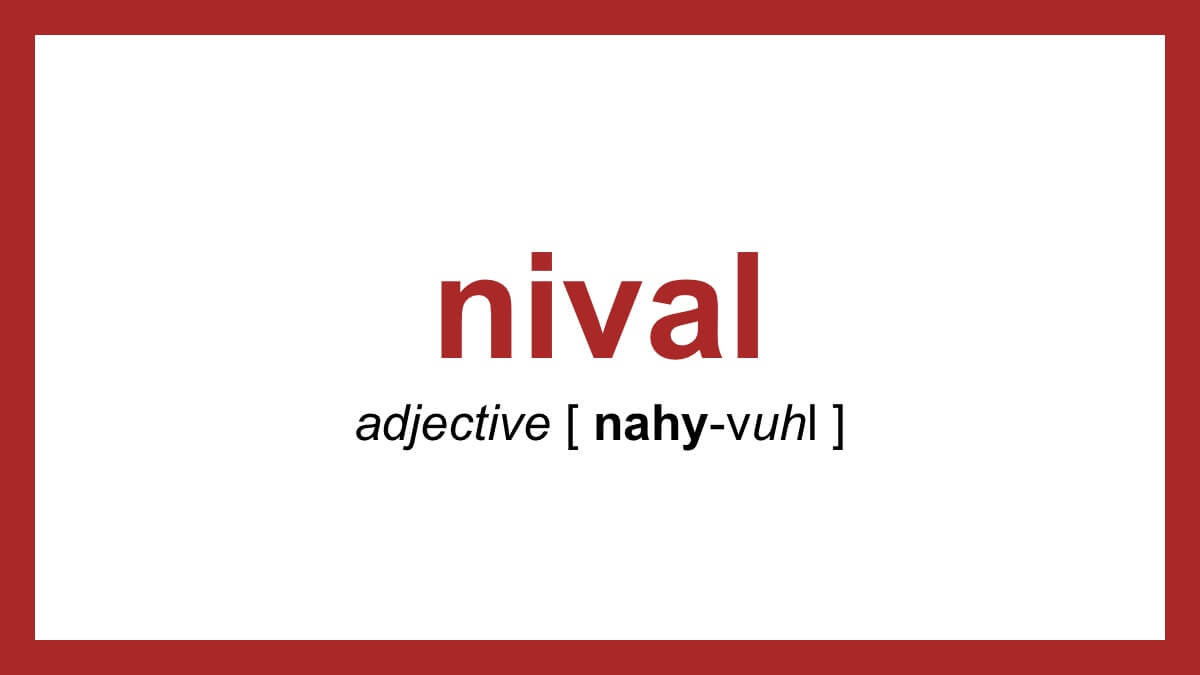 Word of the Day - nival | Dictionary.com
