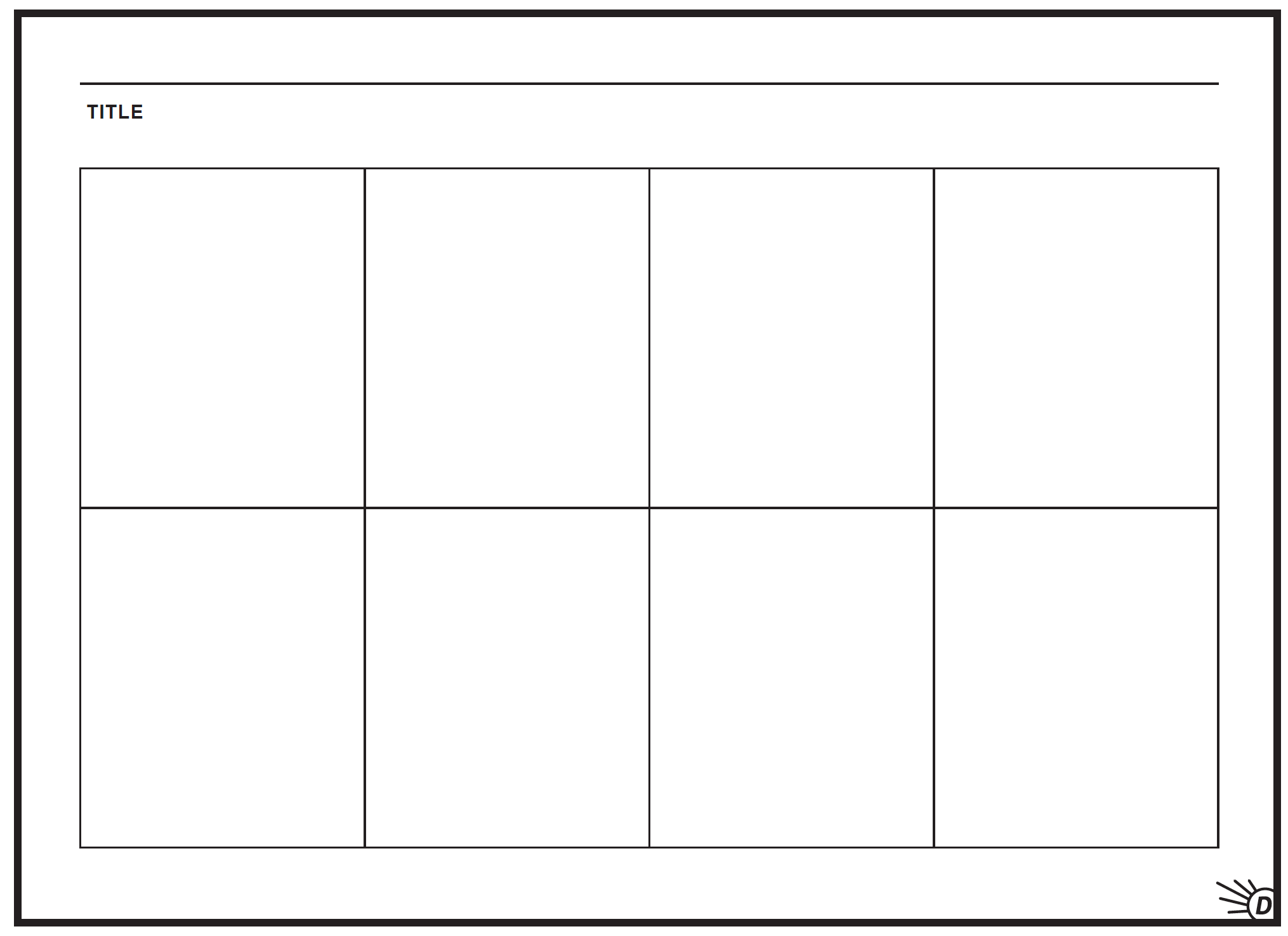 Printable Blank Comic Strip Template For Kids