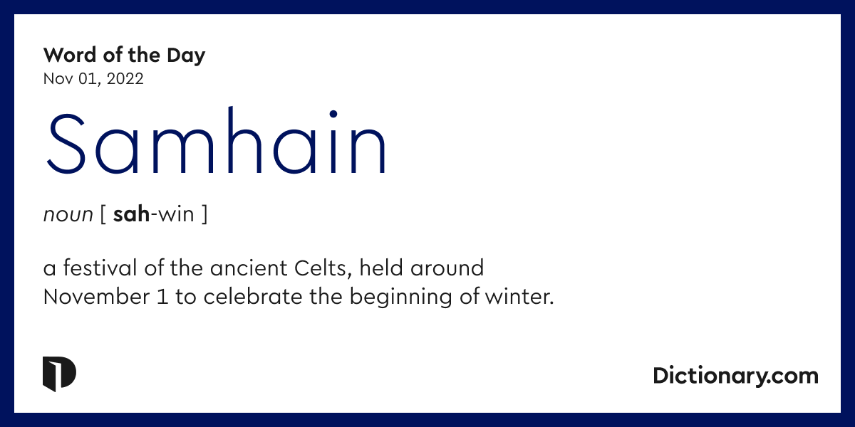 Word of the Day - Samhain | Dictionary.com