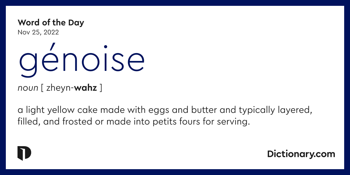 Word of the Day - génoise | Dictionary.com