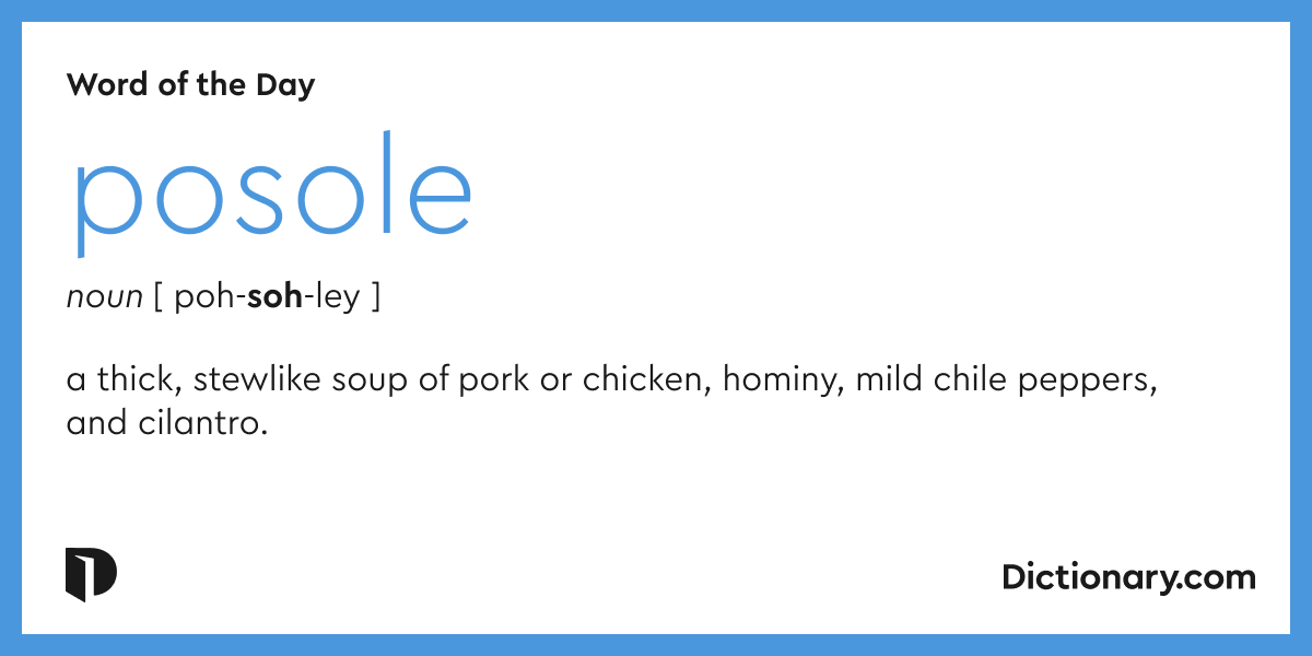 Word of the Day - posole | Dictionary.com