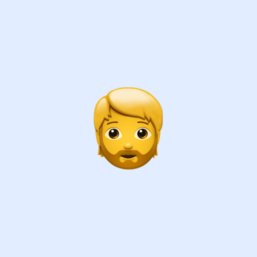 Smiley Face Emoji With Beard